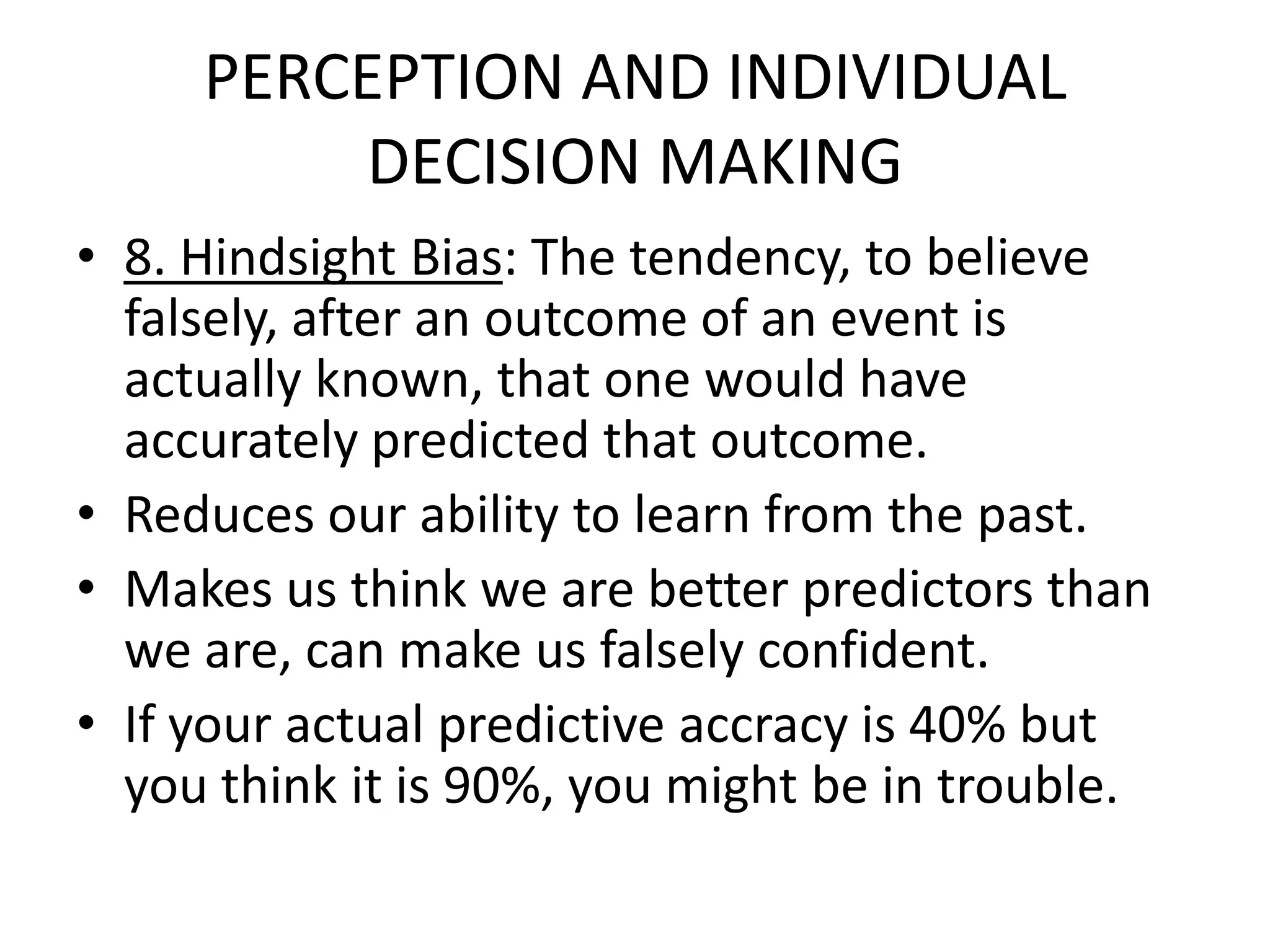 O.b. c 6 perception and individual decision making | PPTX