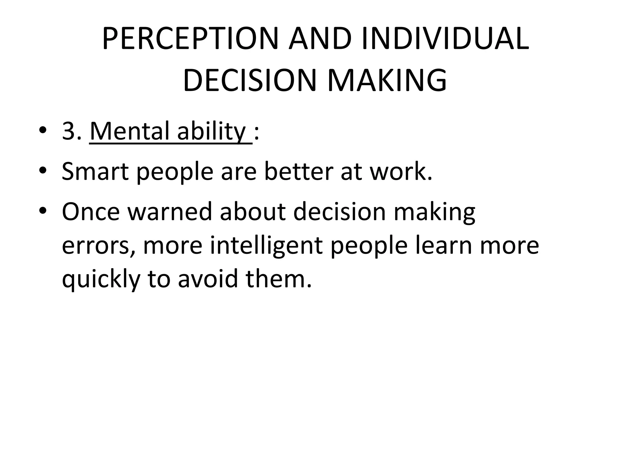 O.b. c 6 perception and individual decision making | PPTX