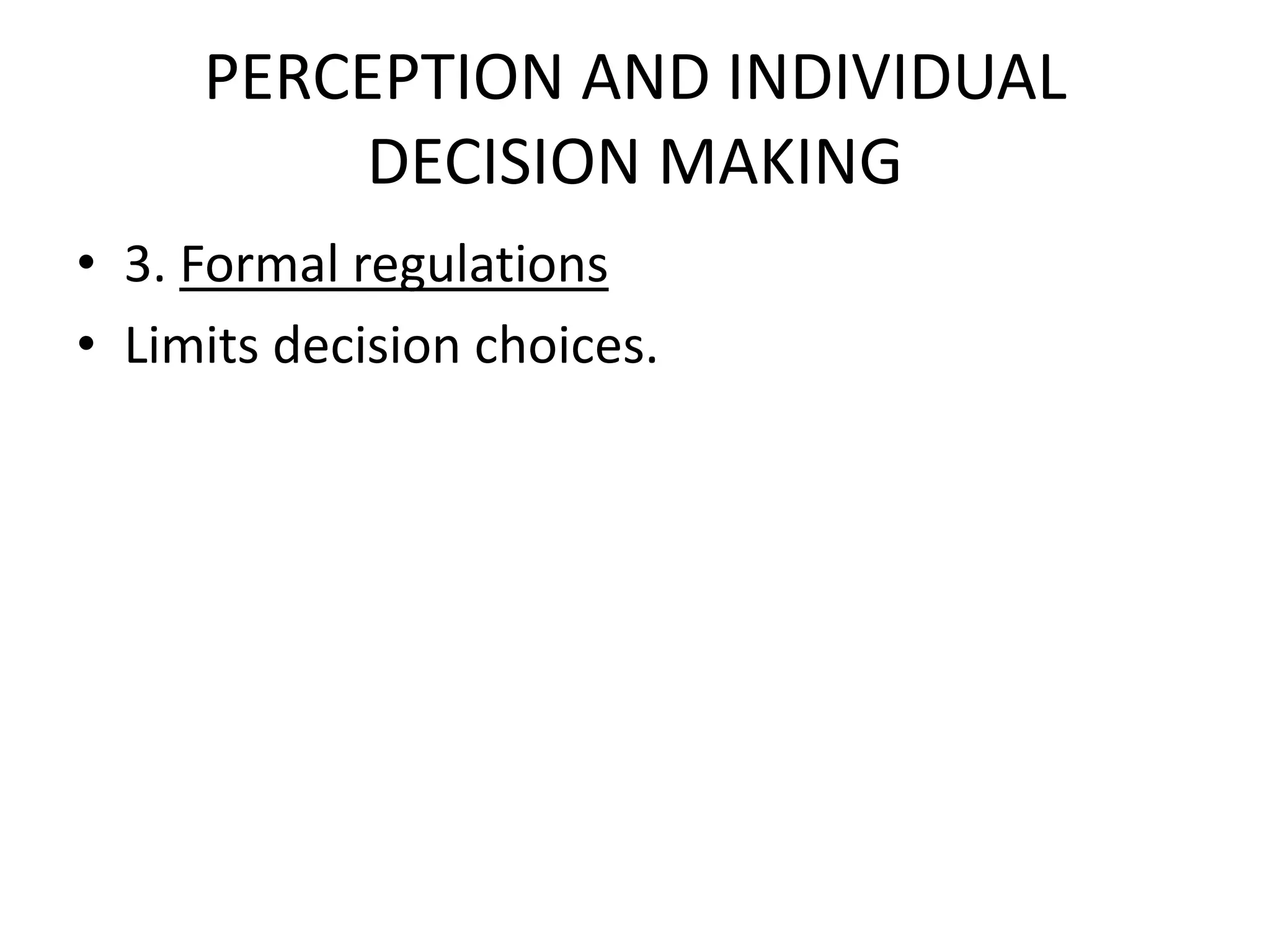 O.b. c 6 perception and individual decision making | PPTX