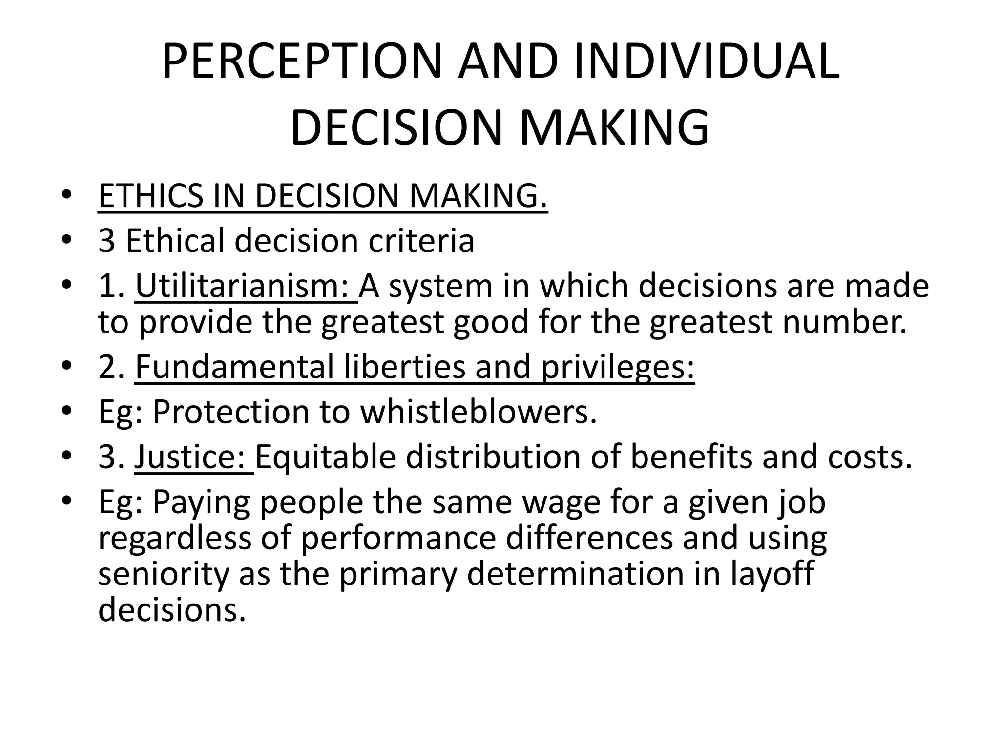 O.b. c 6 perception and individual decision making | PPTX