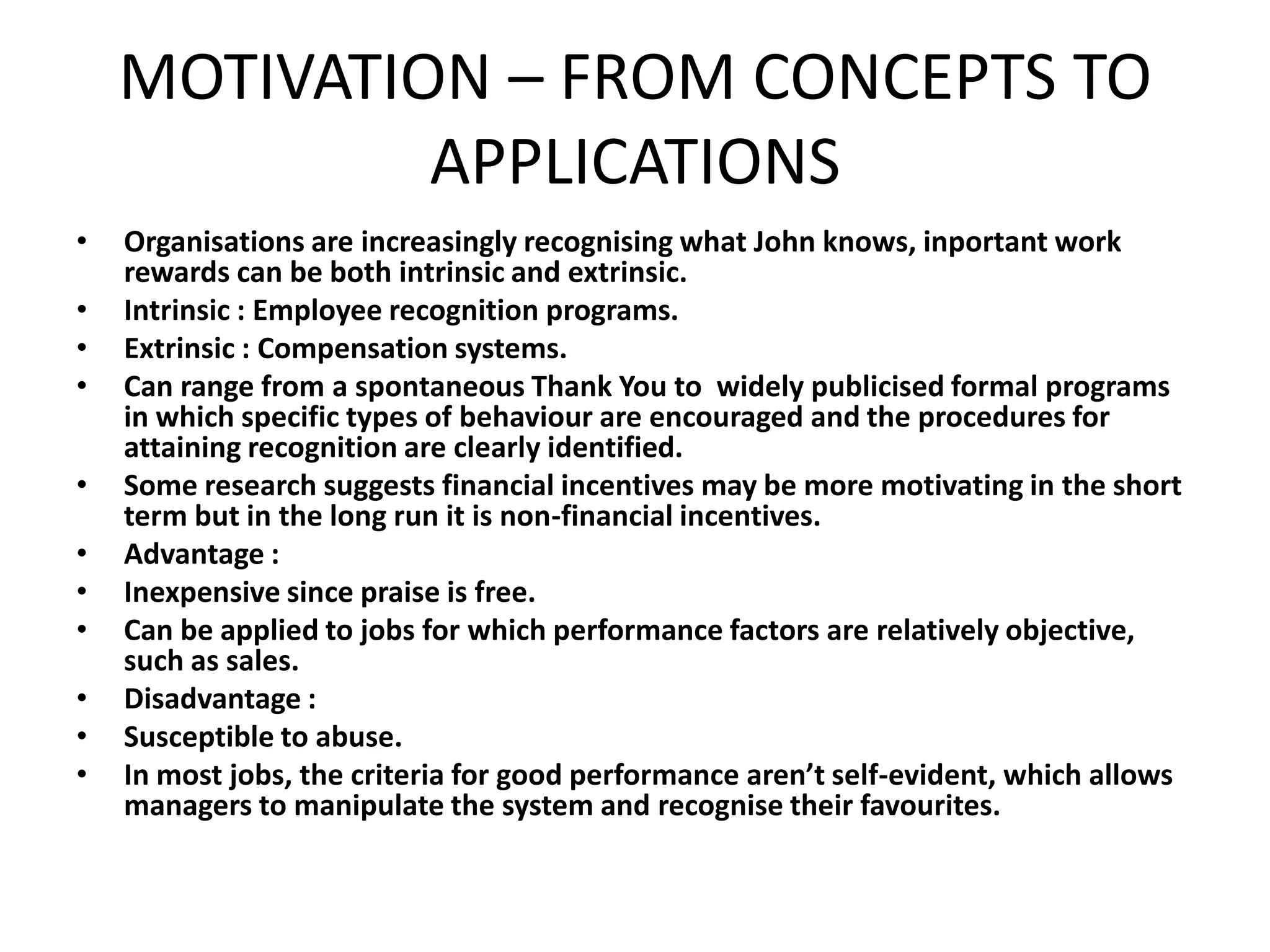 O.b. c 8 motivation - from concepts to applications | PPTX
