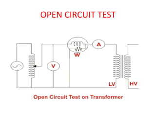 open circuit and short circuit test on transformer | PPTX