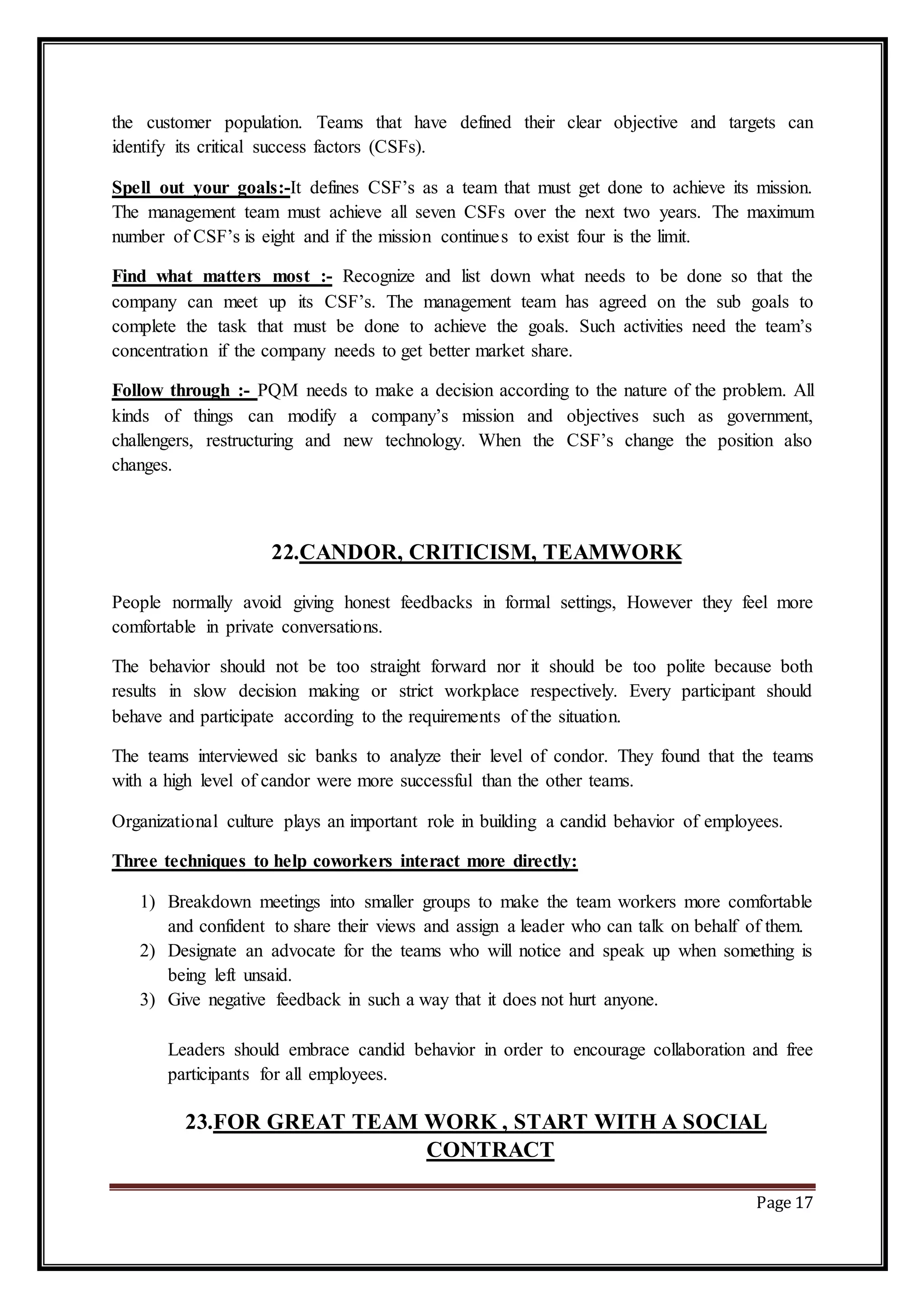 TEAM WORK REPORT | DOCX