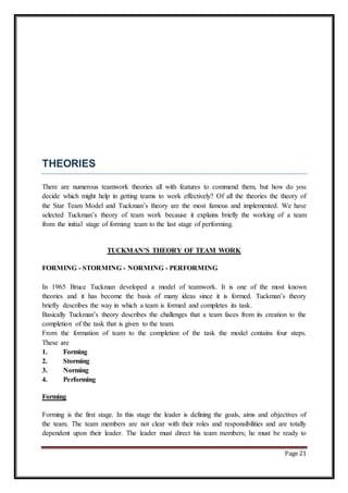 TEAM WORK REPORT | DOCX