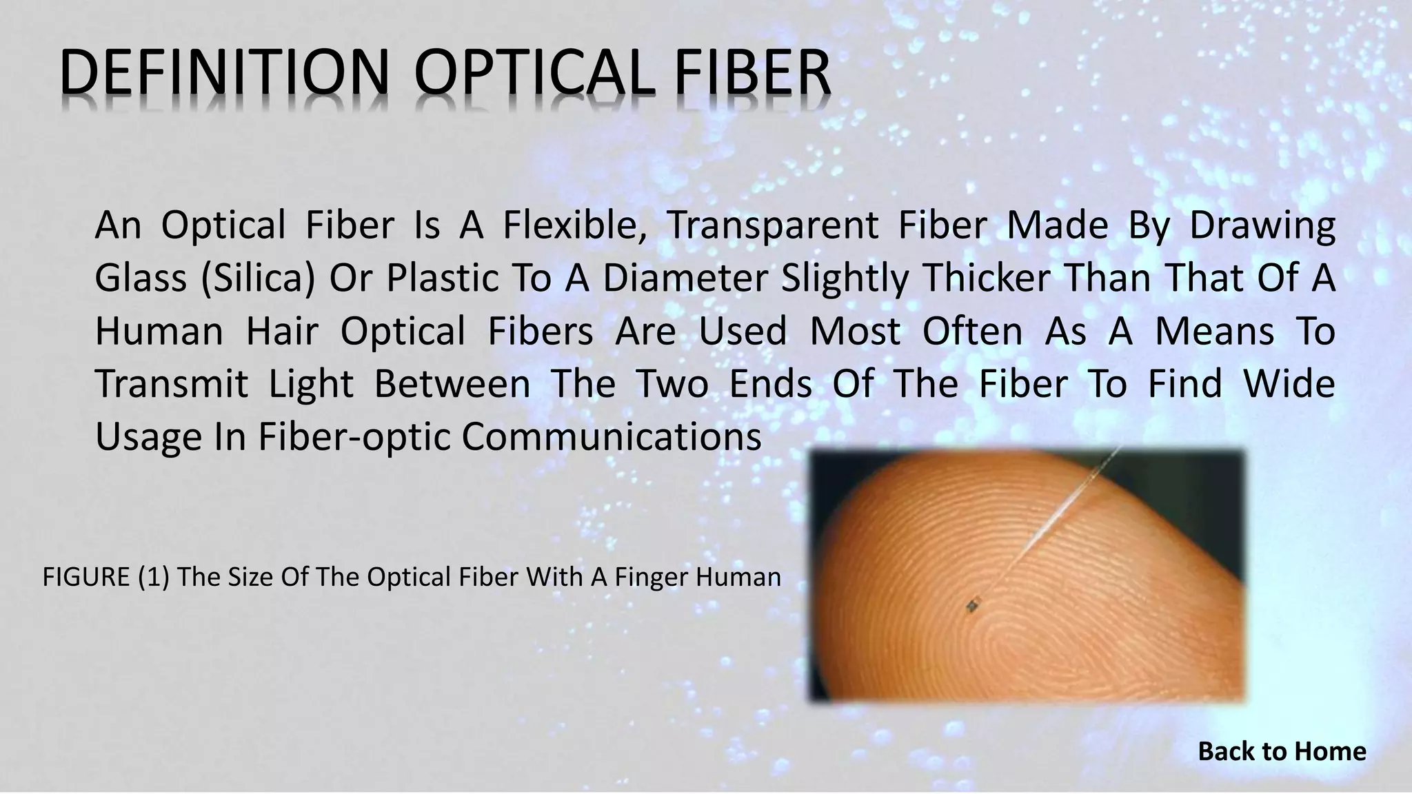 optical fiber الياف ضوئية | PPTX