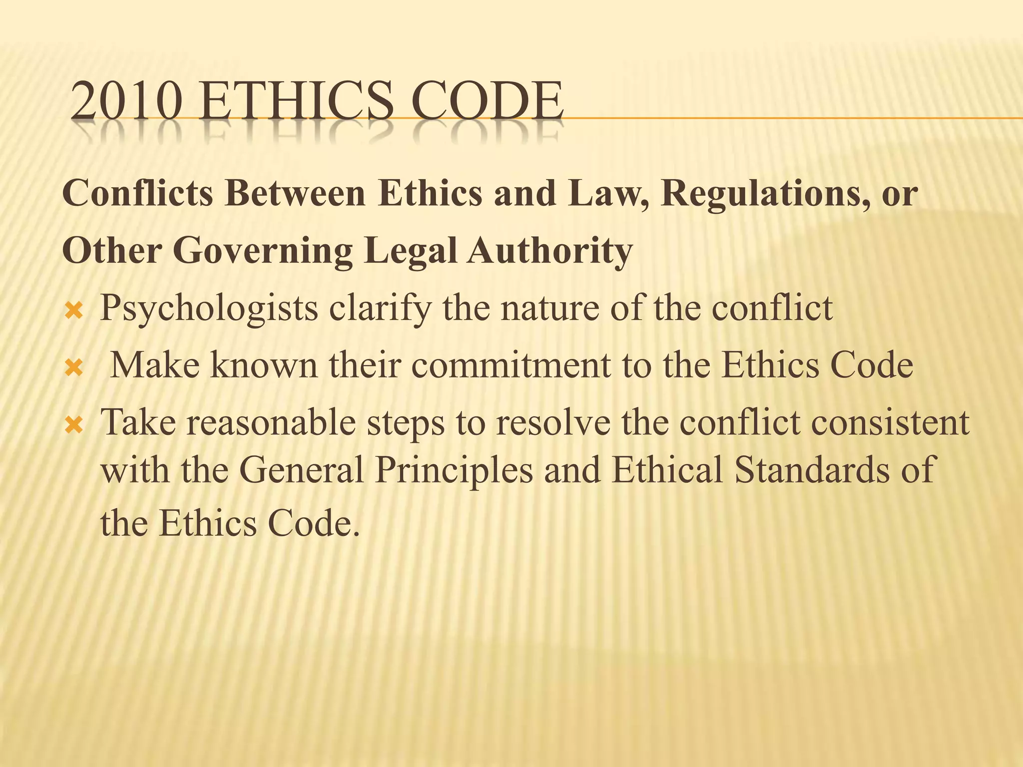 ethics in organizational psychlogy | PPTX