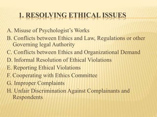 ethics in organizational psychlogy | PPTX