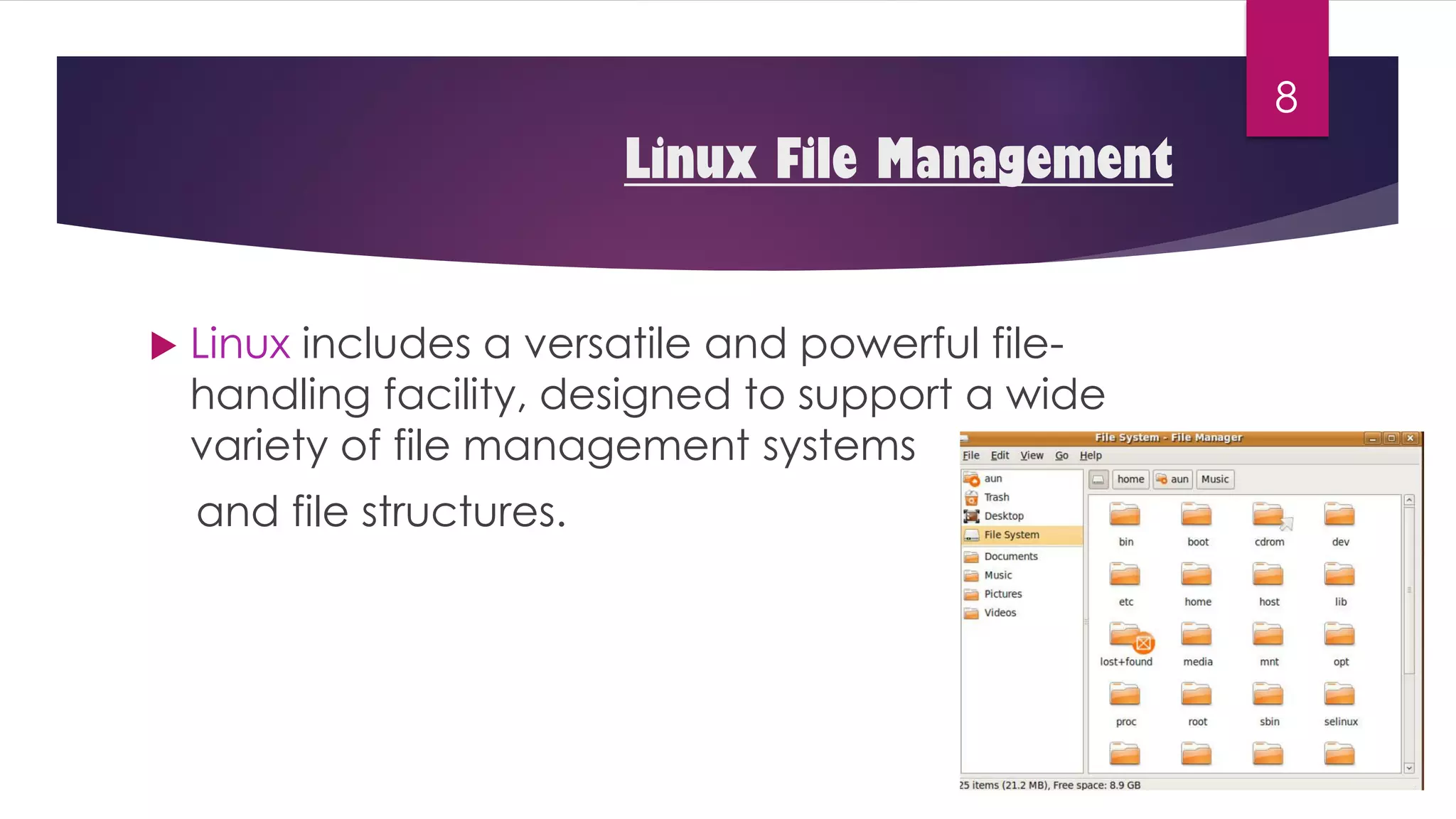Linux (Fedora File Management) | PPT