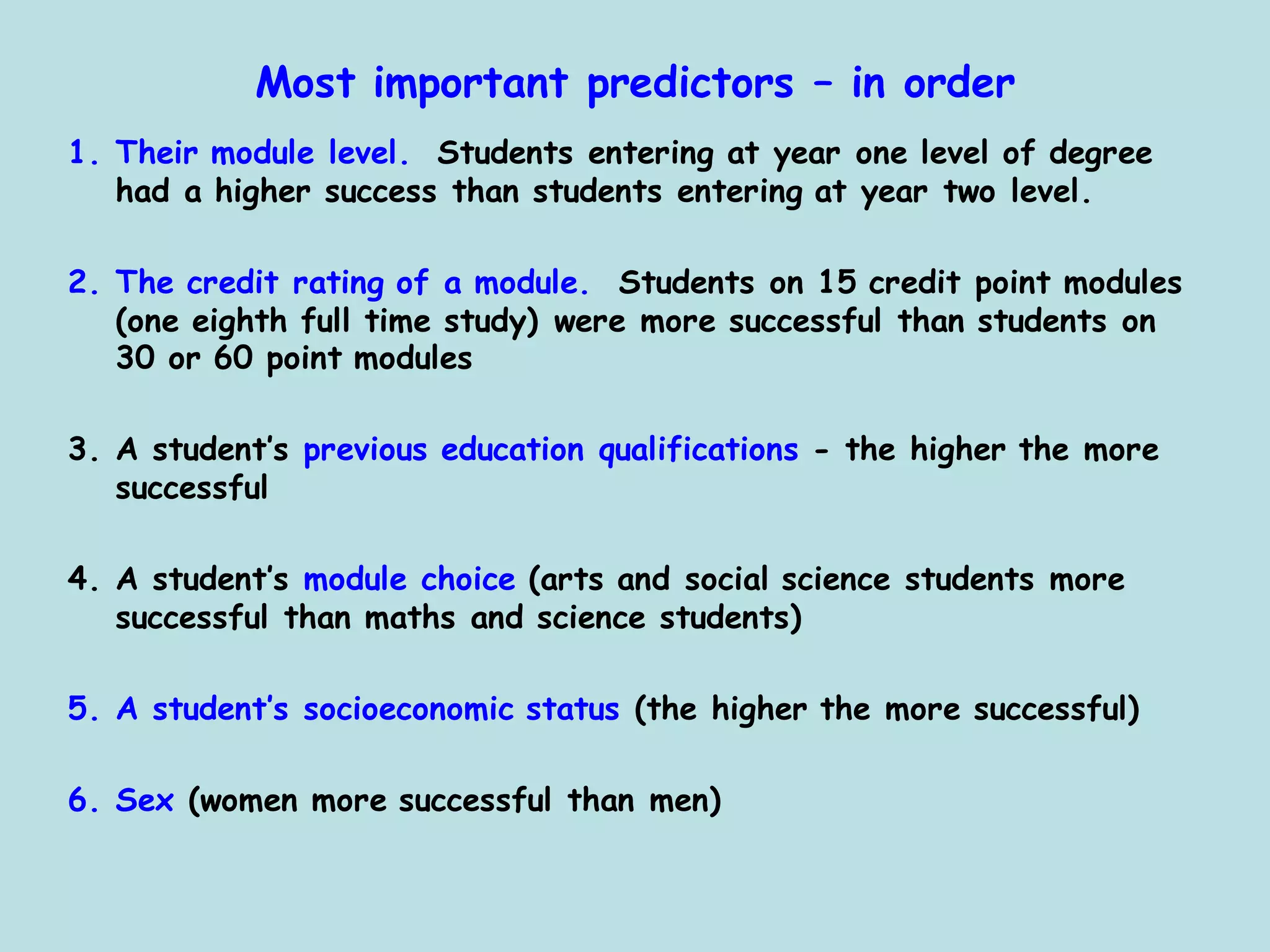 Predicting student success by Ormond Simpson | PPT