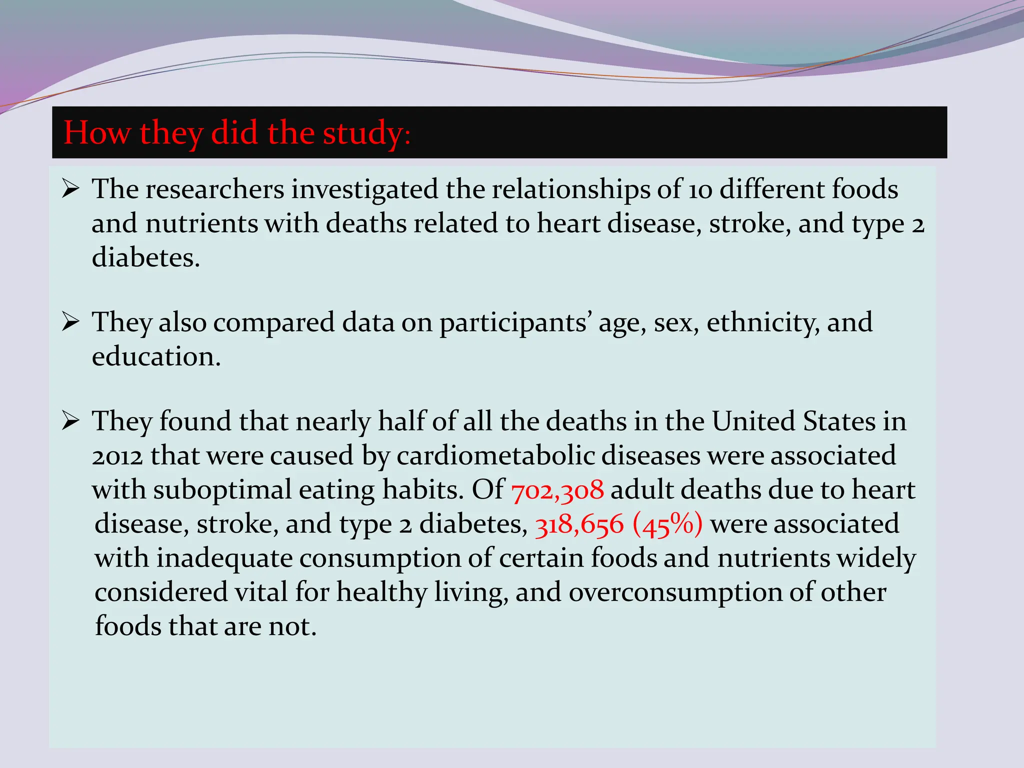 Diet and diseases and relationship between them | PPTX