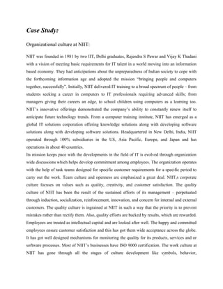 O.b assignment of orgnization culture | DOC | Large Business | Business