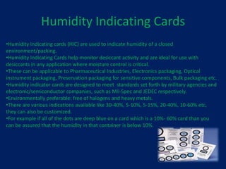 Oxygen Absorbers & Humidity Indicating Cards | PPT