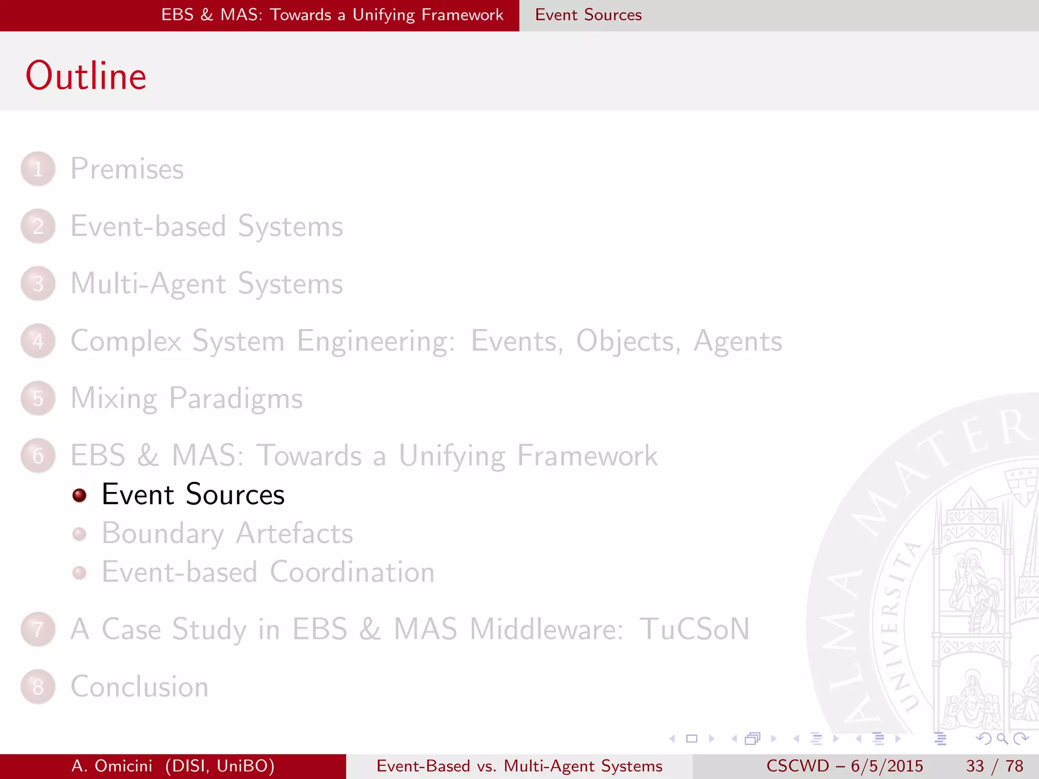 Event-Based vs. Multi-Agent Systems: Towards a Unified Conceptual Framework | PPT