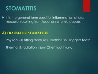 DISEASES OF BUCCAL CAVITY in dentistry.ppt