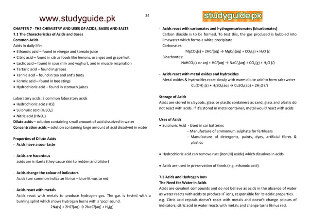 O level-chemistry-notes | PDF | Chemistry | Science