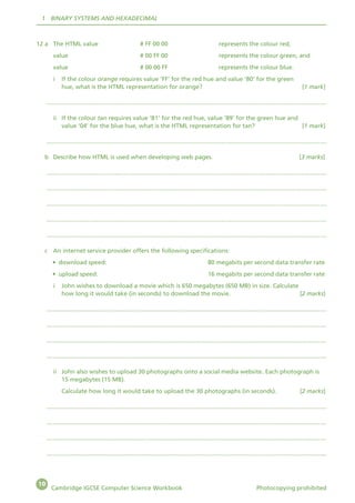 CAMBRIDGE IGCSE COMPUTER SCIENCE WORKBOOK | PDF