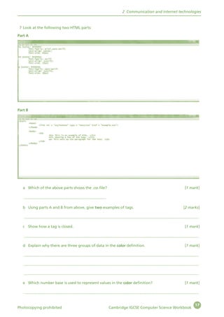 CAMBRIDGE IGCSE COMPUTER SCIENCE WORKBOOK | PDF