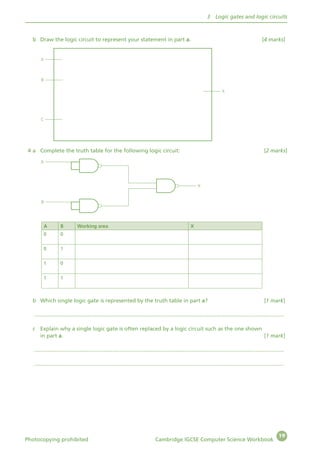CAMBRIDGE IGCSE COMPUTER SCIENCE WORKBOOK | PDF