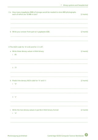CAMBRIDGE IGCSE COMPUTER SCIENCE WORKBOOK | PDF