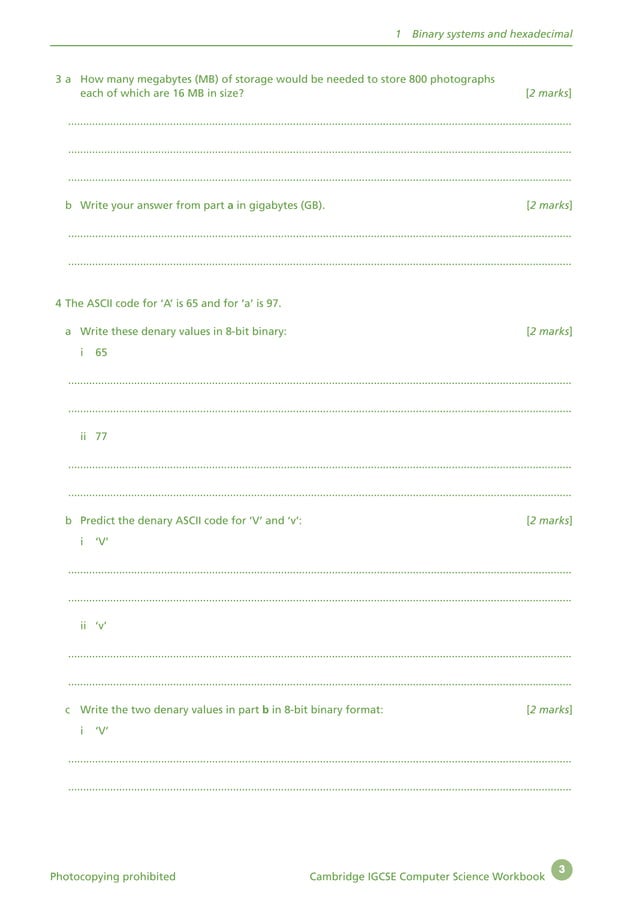 CAMBRIDGE IGCSE COMPUTER SCIENCE WORKBOOK | PDF