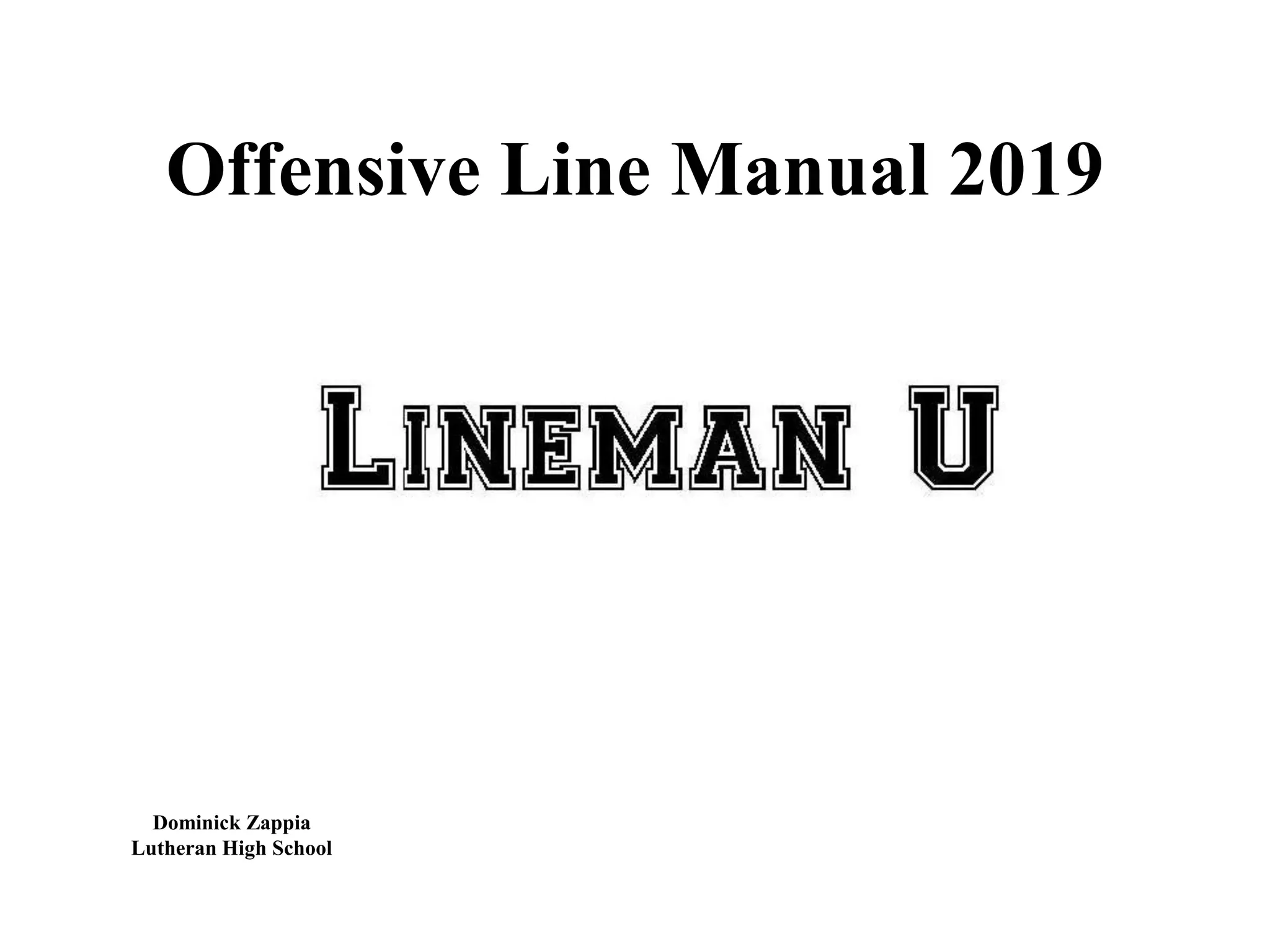 Offensive Line Manual | PPTX