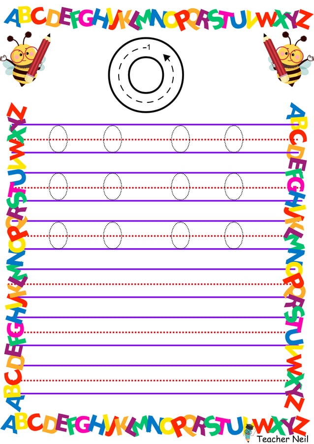 Learning letters OPQR. Tracing letters, knowing each sound | PDF