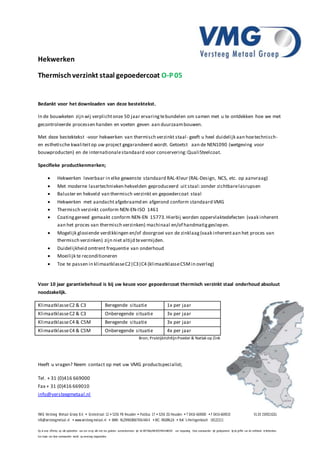 O P 05 bestektekst staal, thermisch verzink, gepoedercoat | DOCX