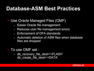 O Racle Asm Best Practices Presentation | PPT