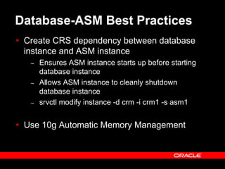 O Racle Asm Best Practices Presentation | PPT