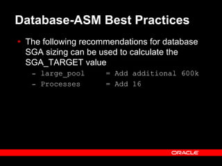 O Racle Asm Best Practices Presentation | PPT