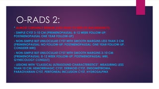 O-RADS Classification Of Ovarian Lesions | PPT