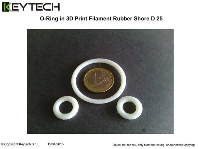 O-Ring in 3 d print filament rubber shore D 25 | PDF