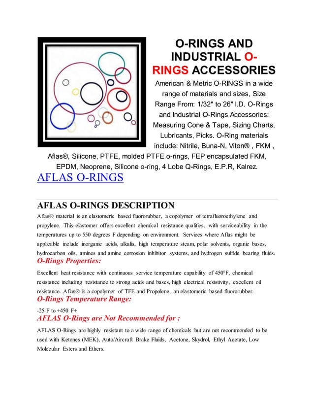 FDA O-Rings | DOCX
