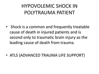 Shock in Polytrauma Patient | PPTX