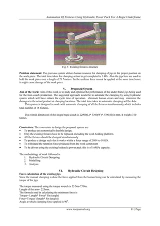 Automation of Fixtures Using Hydraulic Power Pack for a Bogie ...