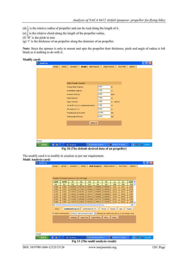 Analysis Of NACA 6412 Airfoil (Purpose: Propeller For Flying Bike) | PDF