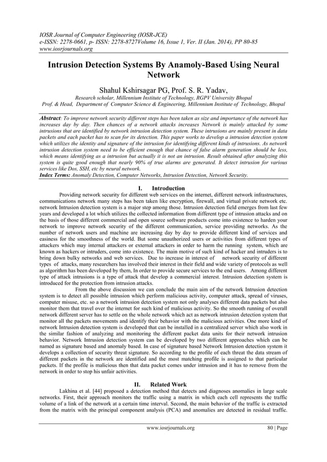 Intrusion Detection Systems By Anamoly-Based Using Neural Network | PDF