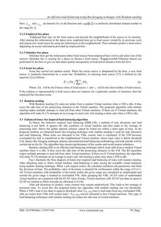An efficient load balancing using Bee foraging technique with Random stealing | PDF