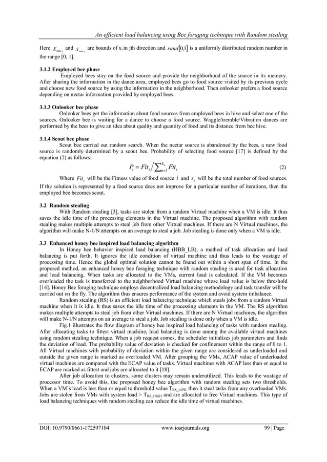 An Efficient Load Balancing Using Bee Foraging Technique With Random