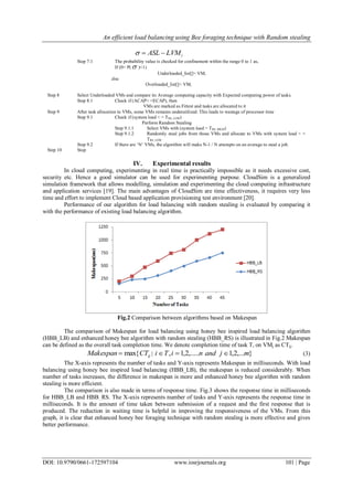 An efficient load balancing using Bee foraging technique with Random stealing | PDF