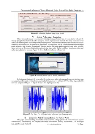 Design and Development of Secure Electronic Voting System Using Radio Frequency Identification ...