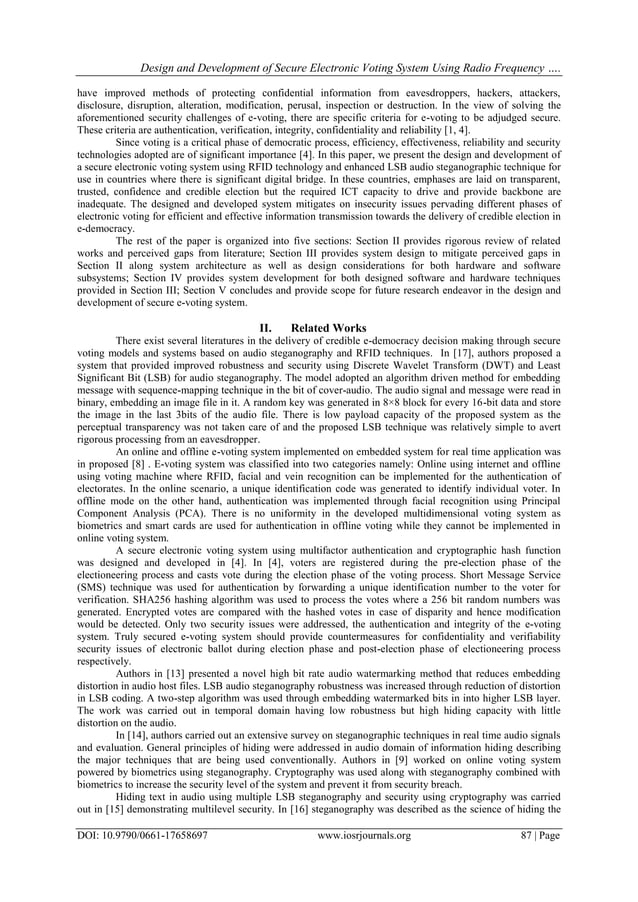 Design And Development Of Secure Electronic Voting System Using Radio Frequency Identification