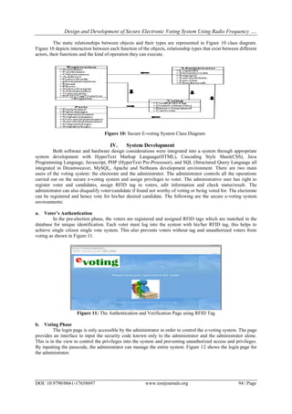 Design and Development of Secure Electronic Voting System Using Radio Frequency Identification ...