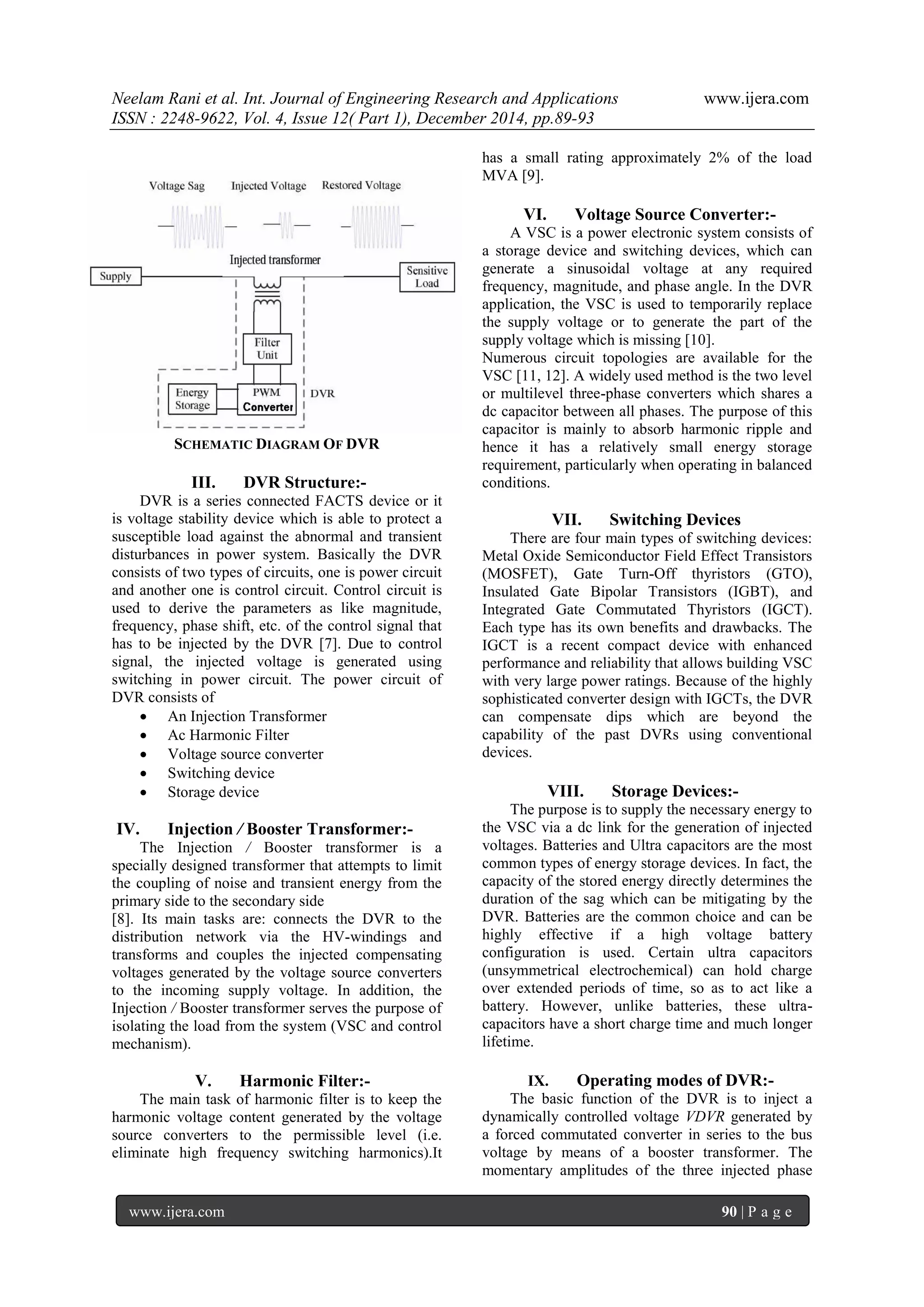 Sag mitigation in distribution system by using Dynamic voltage Restorer (DVR) | PDF