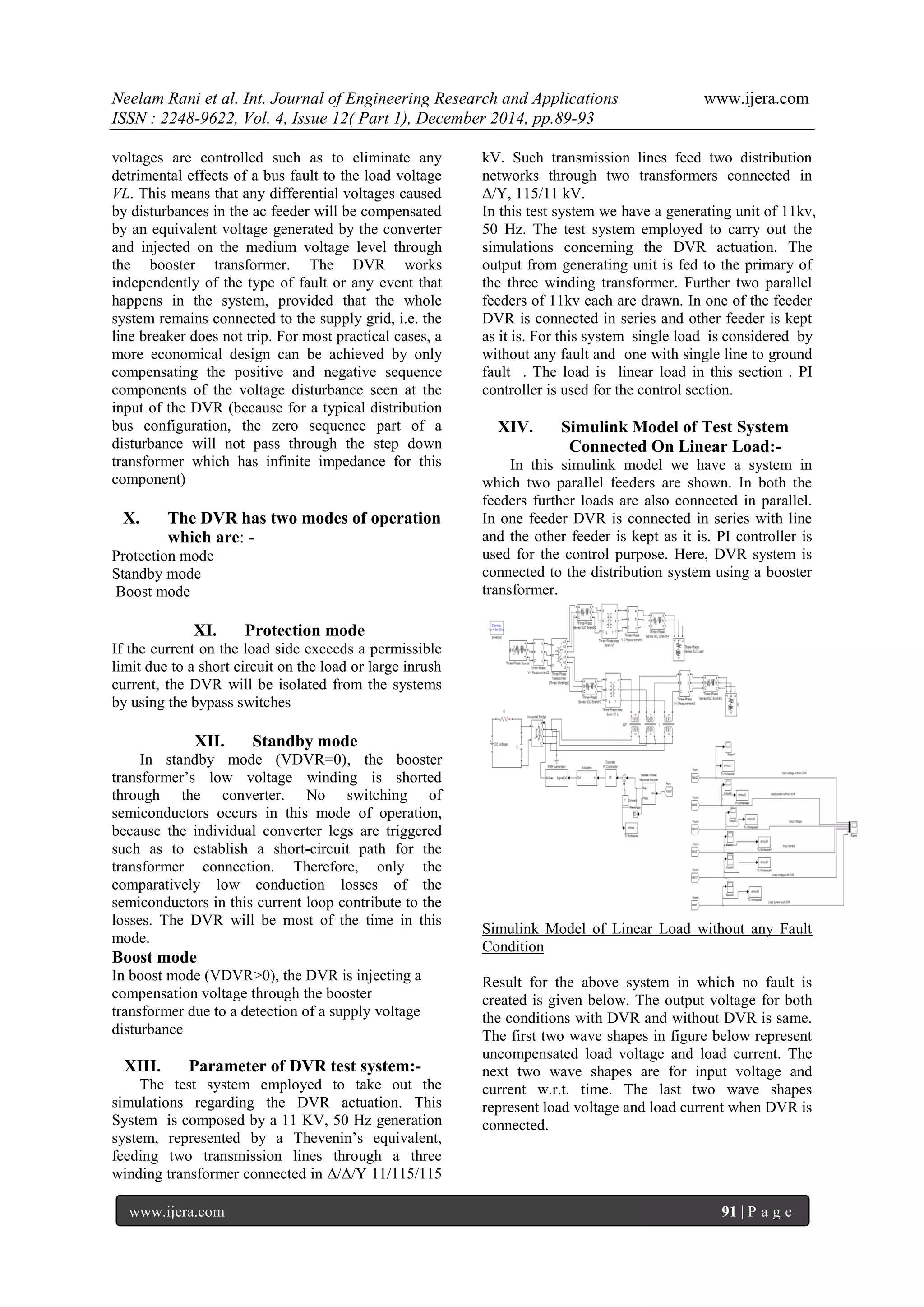 Sag mitigation in distribution system by using Dynamic voltage Restorer (DVR) | PDF