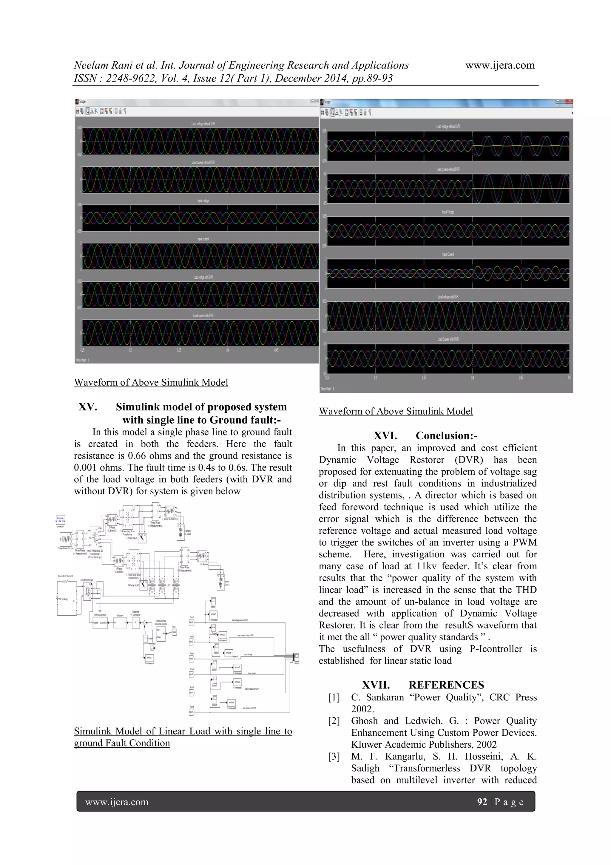 Sag mitigation in distribution system by using Dynamic voltage Restorer (DVR) | PDF