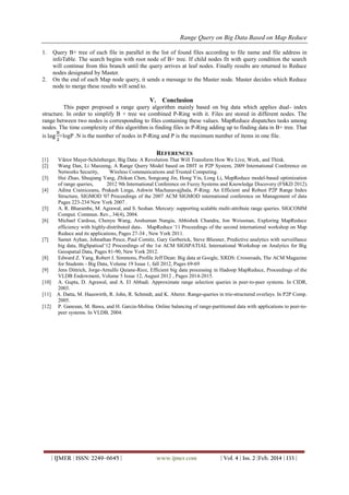 Range Query on Big Data Based on Map Reduce | PDF