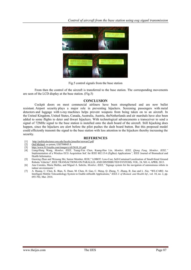 Control of aircraft from the base station using eog siganl transmission | PDF | Information and ...
