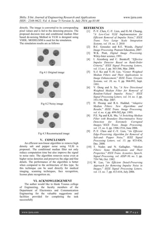 A Decision tree and Conditional Median Filter Based Denoising for impulse noise in images | PDF ...
