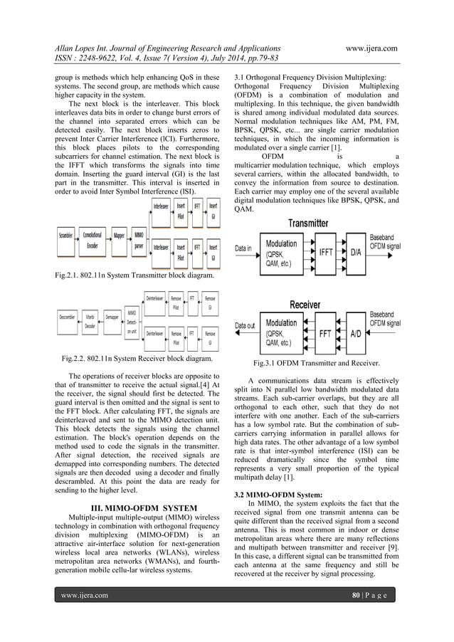 Performance Analysis of 802.lln MIMO OFDM Transceiver | PDF